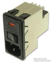 Power Entry Connector, P Series, Plug, 250 VAC, 3 A, Panel Mount, Quick ...