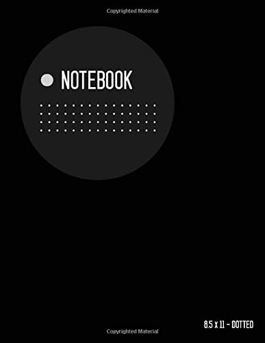 Amazon.com: Dotted Notebook 8.5 x 11: Big Journal Notebook Black, Light ...