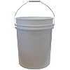 Amazon.com: Argee 10 Buckets and 10 Lids, White (5 Gallon) - Plastic ...