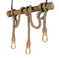 Jute Rope Bulb Hanging Pendant Light With E27 Bulb Holder : Amazon.in ...
