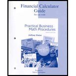 Practical Business Math Procedures - Finan. Calc. Guide Only: Slater ...