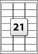 indigo® Multipurpose White A4 Sticker Labels - Inkjet, Laser, Copier ...