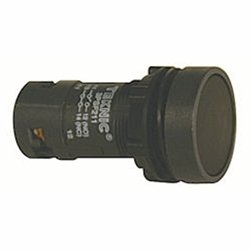 22mm Push Button, Plastic, Maintained, Flush, 2-NO Contacts, Black ...