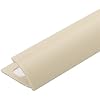 Round Edge PVC Tile Trims Quadrant Tile - Beige, 10mm Depth - 2500mm ...