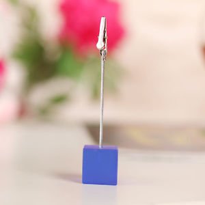 Cube Wire Memo Holder Paper Note Clip - Translucent Sapphire : Amazon ...