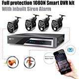 Amazon.com : ANNI Integrated Full Protection Wired Surveillance Kit, 4 ...