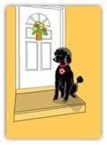 Amazon.com : Paper Russells Greeting Card- 5x7'' - Black Poodle House ...