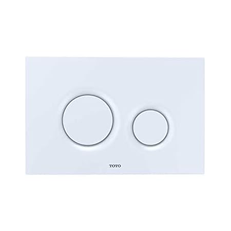 TOTO TYT930WH Dual Button Push Plate with Round Buttons for In Wall ...