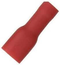 6.3mm Red Fully insulated Female Lucar spade crimp auto electrical ...