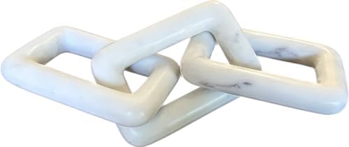 Amazon.com: Bloomingville Unique Real Marble Chain Décor, White (Each ...
