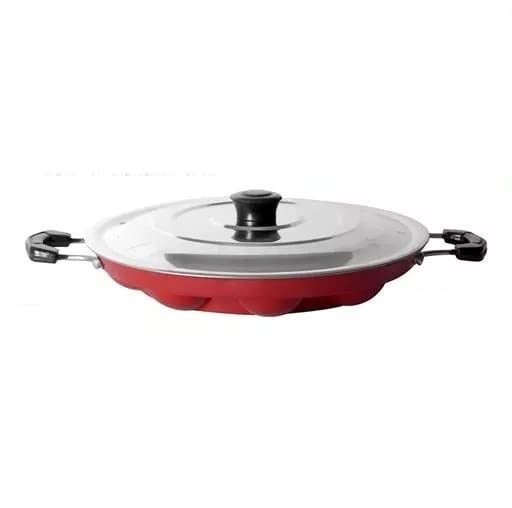 Buy Nonstick Appam Patra with Stainless Steel Lid Red Color(AA-Nonstick ...
