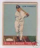 1933 Goudey Baseball Lew Fonseca Card #43 VG/EX at Amazon's Sports ...