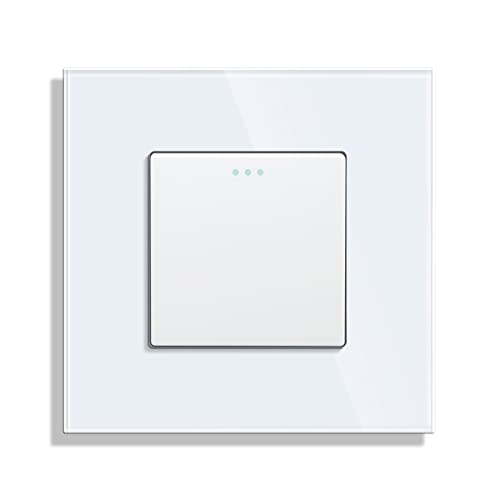 JIMEIDA Single Light Switch Rocker Button Switch with Phosphor Dots ...