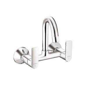 CERA - Sink mixer (wall mounted) with 150 mm (6″) long swivel spout ...