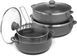 Amazon.com: Sedona Kitchen 3-Pc. Aluminum Caldero Set With Bonus Fry ...