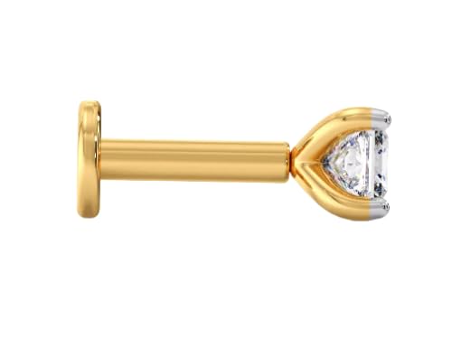 Buy DeepMines Pure Gold Nose Pin Original Certified Attractive Shining ...