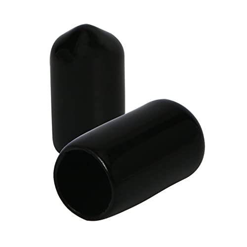Ohamtes 100PCS ID9.5mm(3/8″) Black PVC Rubber End Caps, Vinyl Flexible ...