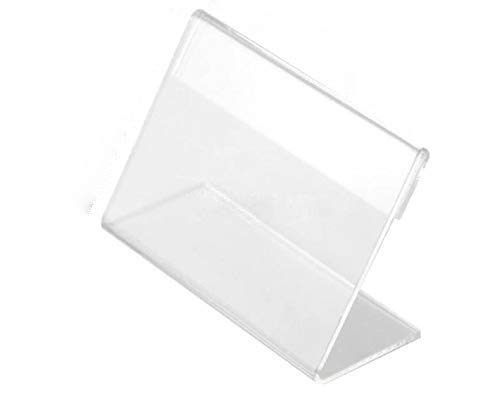 SIGNOOGLE Acrylic L Shape Name Price Plate Card Menu Sign Display Label ...