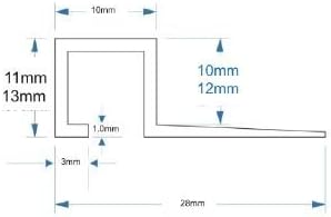 10 x Tile Trim Box Shape Vroma Matt Chrome (12mm) – BigaMart