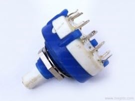 Generic 2 Pole 6 Way Rotary Switch Plastic - Blue, Rotary, ON-OFF ...