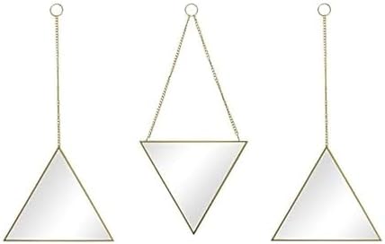 Amazon.com: Scott Living Framed Triangle Mirrors with Chains, Set of 3 ...