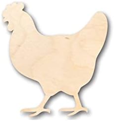 Amazon.com: Chicken Cutout Unfinished Wood Animal Kids Craft Farm House ...