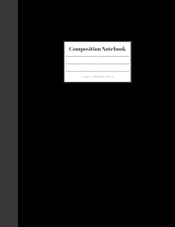 Black Composition Notebook College Ruled: 8.5x11 in / 120 pages ...
