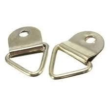Picture Frame Hanging Hooks, Triangle D-Ring Style, Metal, Set of 8 ...
