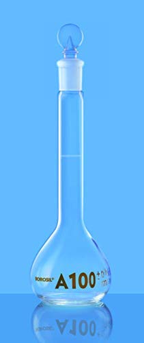 Aum Scientific Glassware Volumetric Flask 100 ml (pack of 3) : Amazon ...