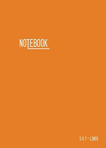 Notebook Lined 5x7: Small Journal Notebook with Date and Numbered Pages ...