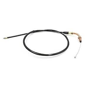 uxcell 101cm 39.8" Length Black Rubber Coated Motorcycle Throttle Cable ...
