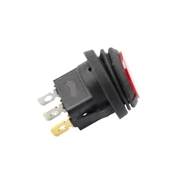 Amazon.com: On/Off SPST Round Boat switchlight 12V 220V Power Button ...