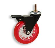 Cool Casters - Translucent Wheel Caster, Candy Red Wheel, Black Yoke ...