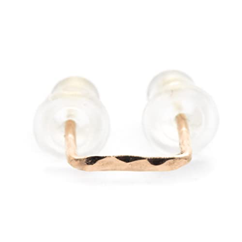 Double Piercing lobe Earring Two Hole Staple Studs Bar Multiple Ear ...