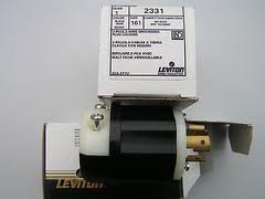 Amazon.com: 2 PLUG LOT - 2331 Leviton 20 Amp, 277 Volt, NEMA L7-20P, 2P ...
