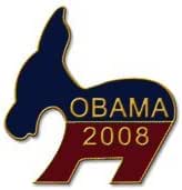 Amazon.com: 2008 BARACK OBAMA DONKEY ENAMEL LAPEL PIN - RARE: Brooches ...