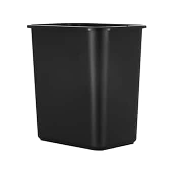 Amazon.com: ZHENYANGli Black Square Trash Can,Trash Kitchen Garbage Can ...