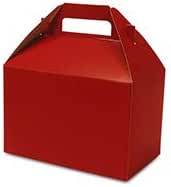 Amazon.com: Paper Mart Red Gable Boxes for Party Favors, Pack of 100 ...