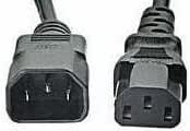 Cable Power 3pol M-3polW rallonge 5m Cable d'alimentation : Amazon.fr ...