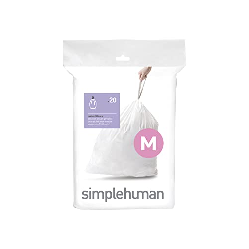 simplehuman Code M Custom Fit Drawstring Trash Bags in Dispenser Packs ...