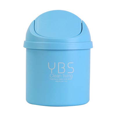 Amazon.com: Y H M Cute Mini Desktop Bin Blue with Lid Plastic ...