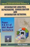 Information Analysis Repackaging, Consolidation and Information ...