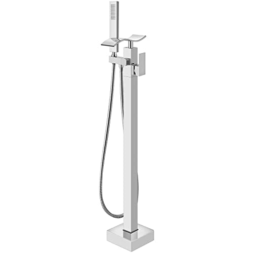Super Big Clearance! Aolemi Polish Chrome Floor Mount Tub Filler ...