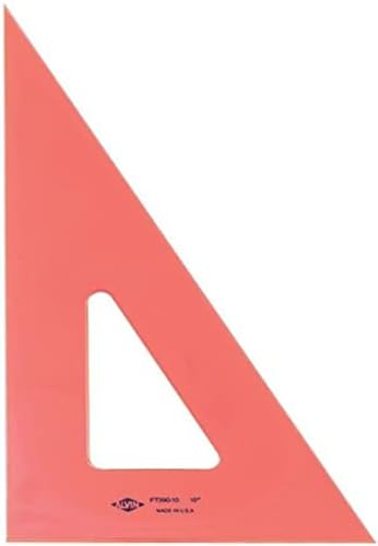 Amazon.com: Alvin, Triangle Ruler with Fluorescent Edges, Drafting Tool ...