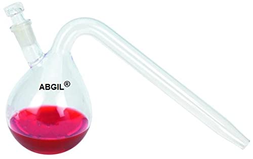 ABG BOROSILCIATE GLASS RETORT FLASK WITH STOPPER. 1000ML. ONE UNIT ...