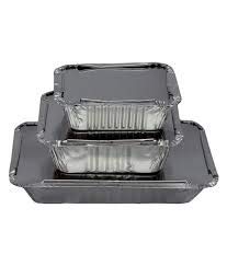 Amit Marketing Silver Foil Container with lid I Aluminium Disposable ...