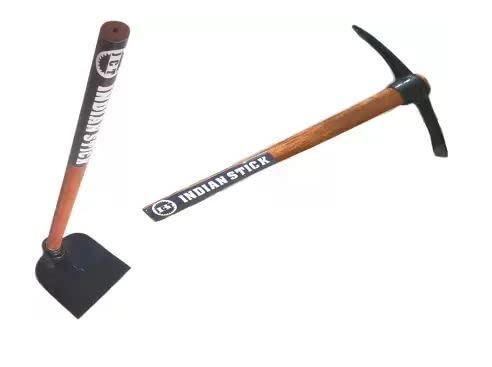 JCT Pack of 2 Garden Tool Shovel , Spade(Digging Hoe) with Wooden ...