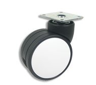 Cool Casters - Black Caster with White Finish - Item #400-75-BL-WH-SP ...