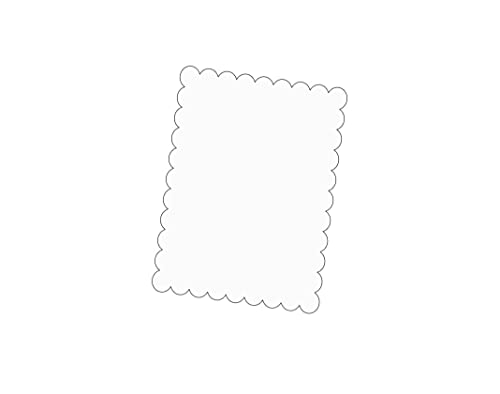 Amazon.com: 4" x 5.25" Scalloped Flat Note Cards - A2 Card Mats: 4" x 5 ...