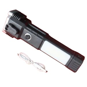 NK TRADERS Rechargeable Torch Light,LED 3W Torch Flashlight,Long ...